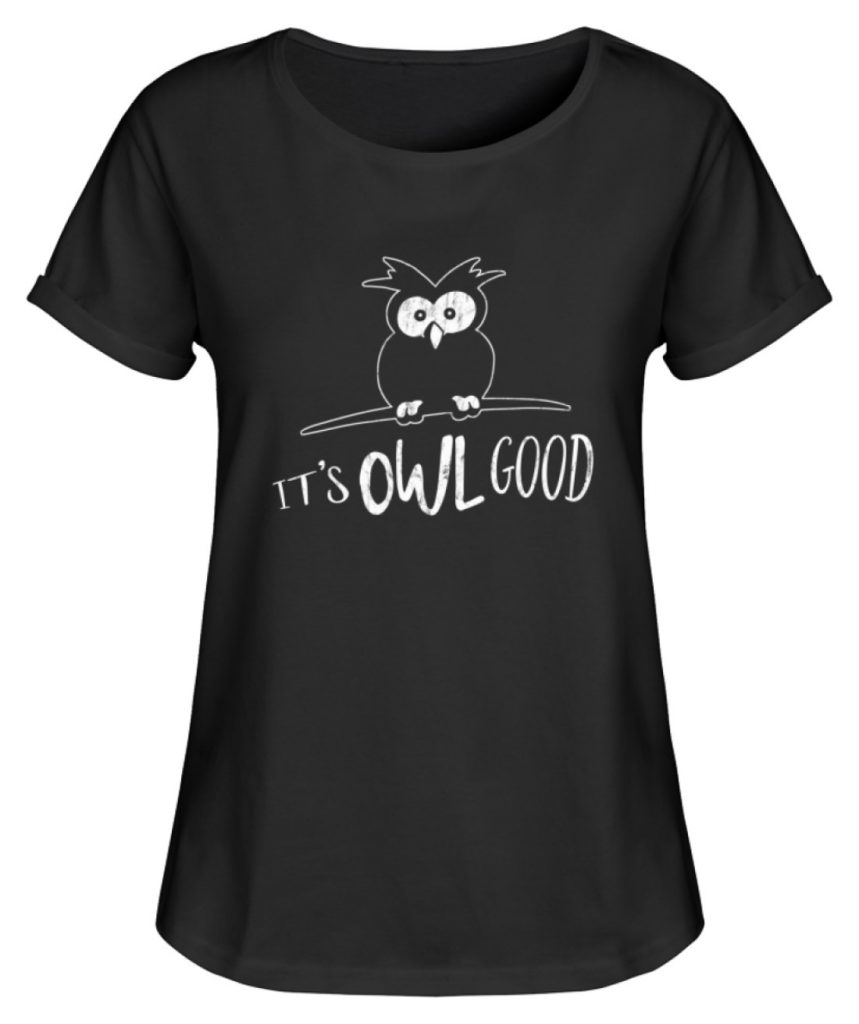 Its OWL good | Easy-Going Eule - Damen RollUp Shirt - WaldMonster